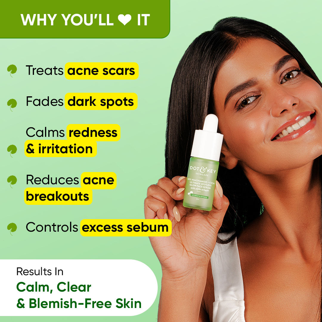 Cica + 10% Niacinamide Face Serum for Oily Skin – Dot & Key