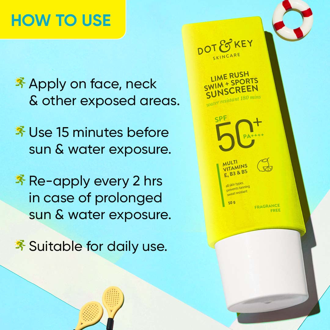 Swim + Sports Sunscreen (Water Resistant) by Dot & Key