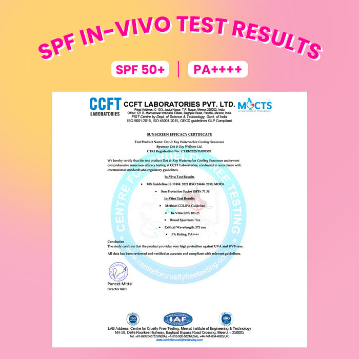 Watermelon Sunscreen, In-Vivo Tested SPF 50+ PA++++