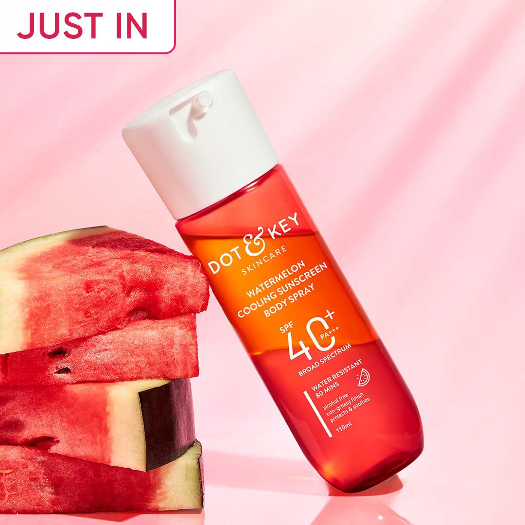SPF 40+ Body Sunscreen Spray with Watermelon Cooling – Dot & Key