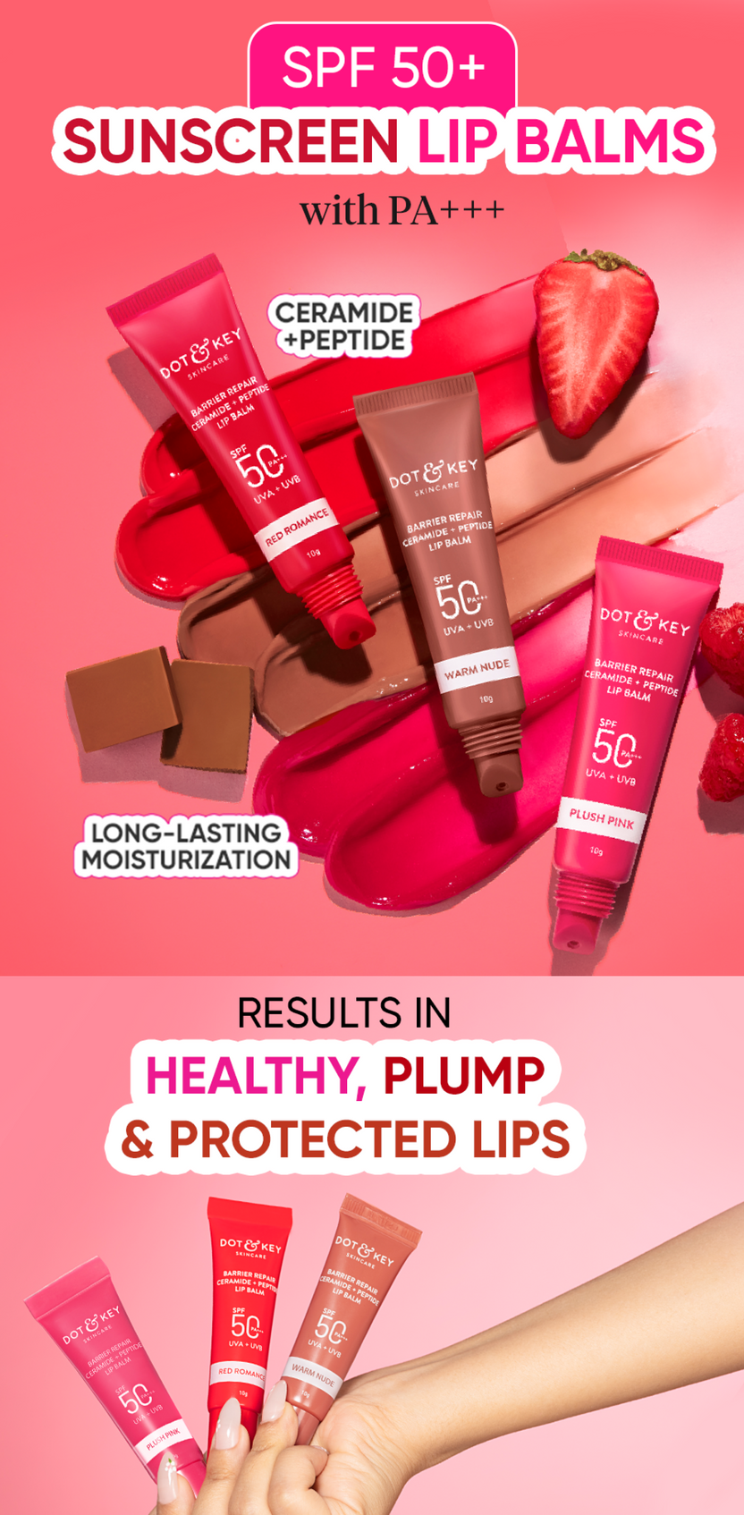 Ceramide & Peptide Lip Balm with SPF 50 (Tinted)